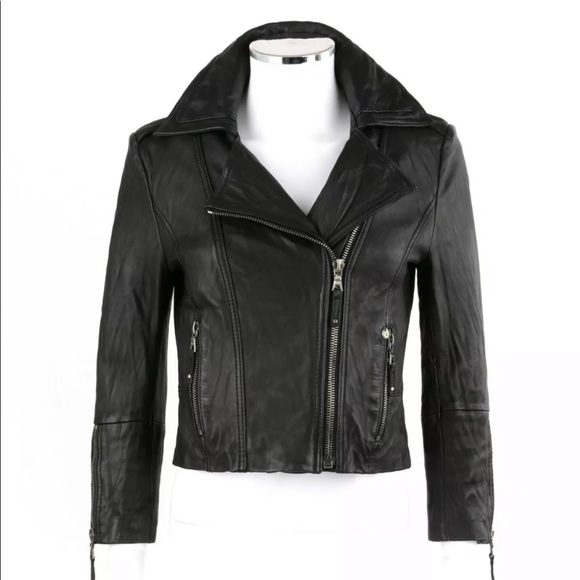 everr | Jackets & Coats | Ever Motto Black Leather Jacket Size Small ...